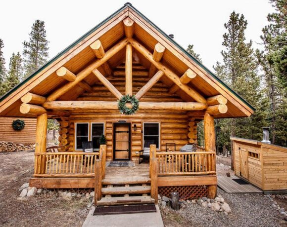 Floating Log Cabin in Nature - defve